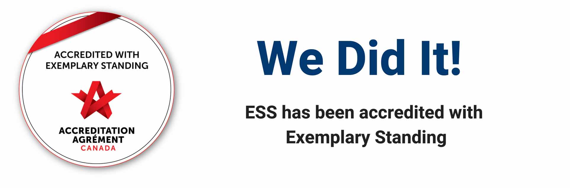 ESS Accredited with Exemplary Standing - ESS Support Services