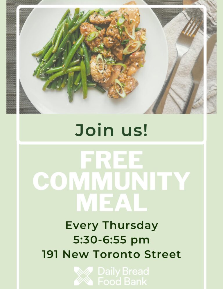 Community Meal by the Daily Bread Food Bank - ESS Support Services